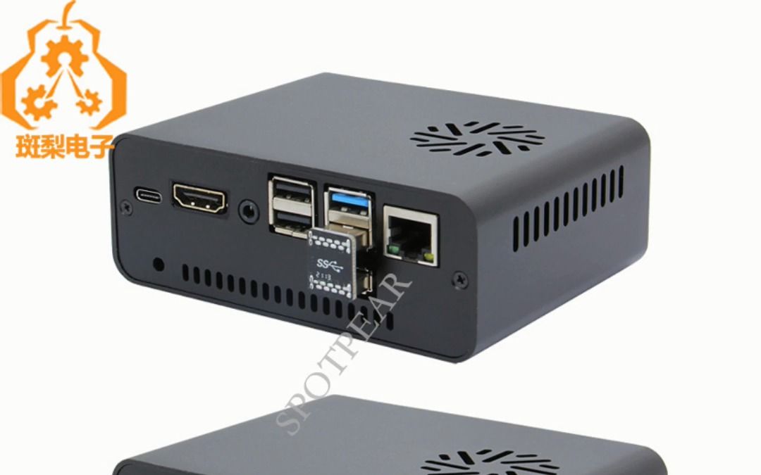 斑梨电子树莓派4B储存模块 NASPi转接板 SATA HDD/SSD硬盘 NAS...