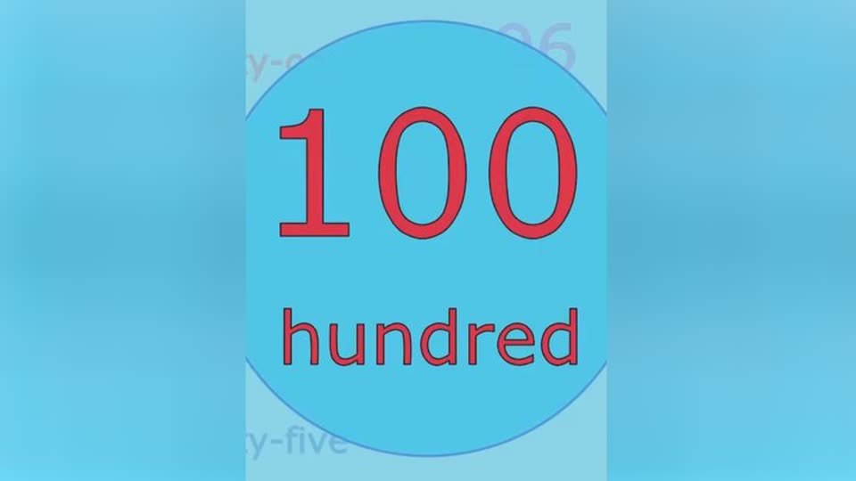 英文数字从0到100