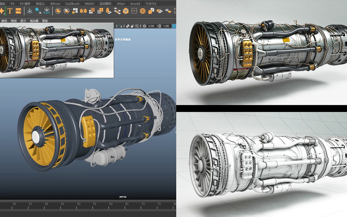 【Maya武器建模】喜欢硬表面武器的一定要看——火箭炮模型制作