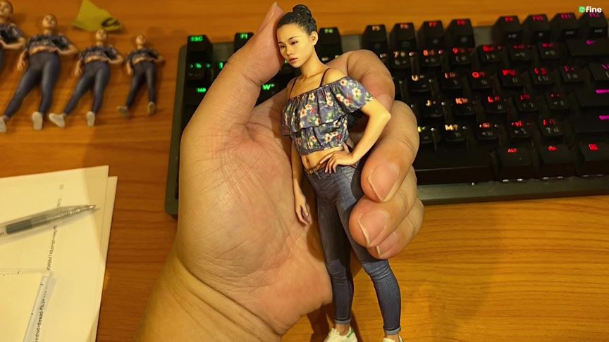 15秒看懂3d真人手办加工全过程!#3d打印 #3d建模 #3d扫描