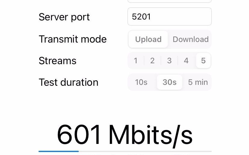 iperf3手机端测量演示