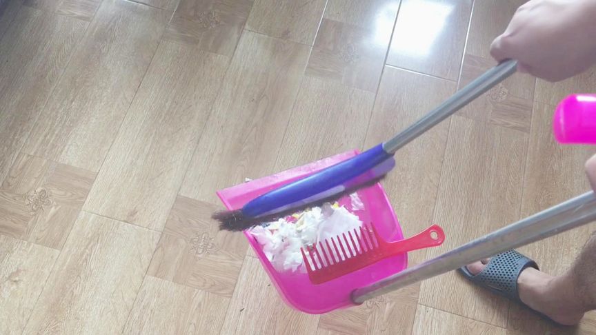 DIY制作扫帚清洁簸箕,既简单又方便