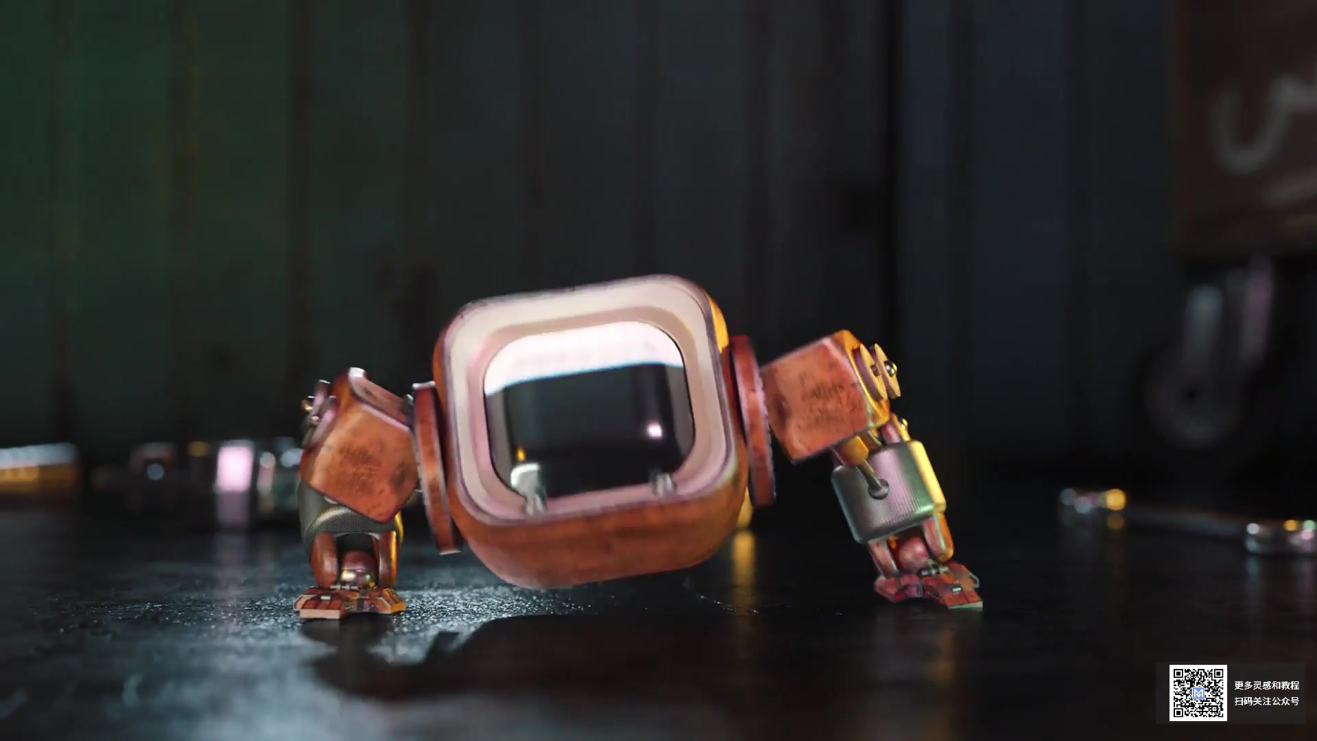 【超好玩C4D/CG短片】Cinema 4D快速角色动画跳舞机器人