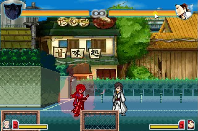 死神vs火影100血模式剑心三段三层怒气满血秒杀连招