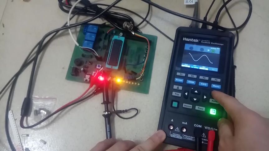 三合一手持示波器,信号源功能测试