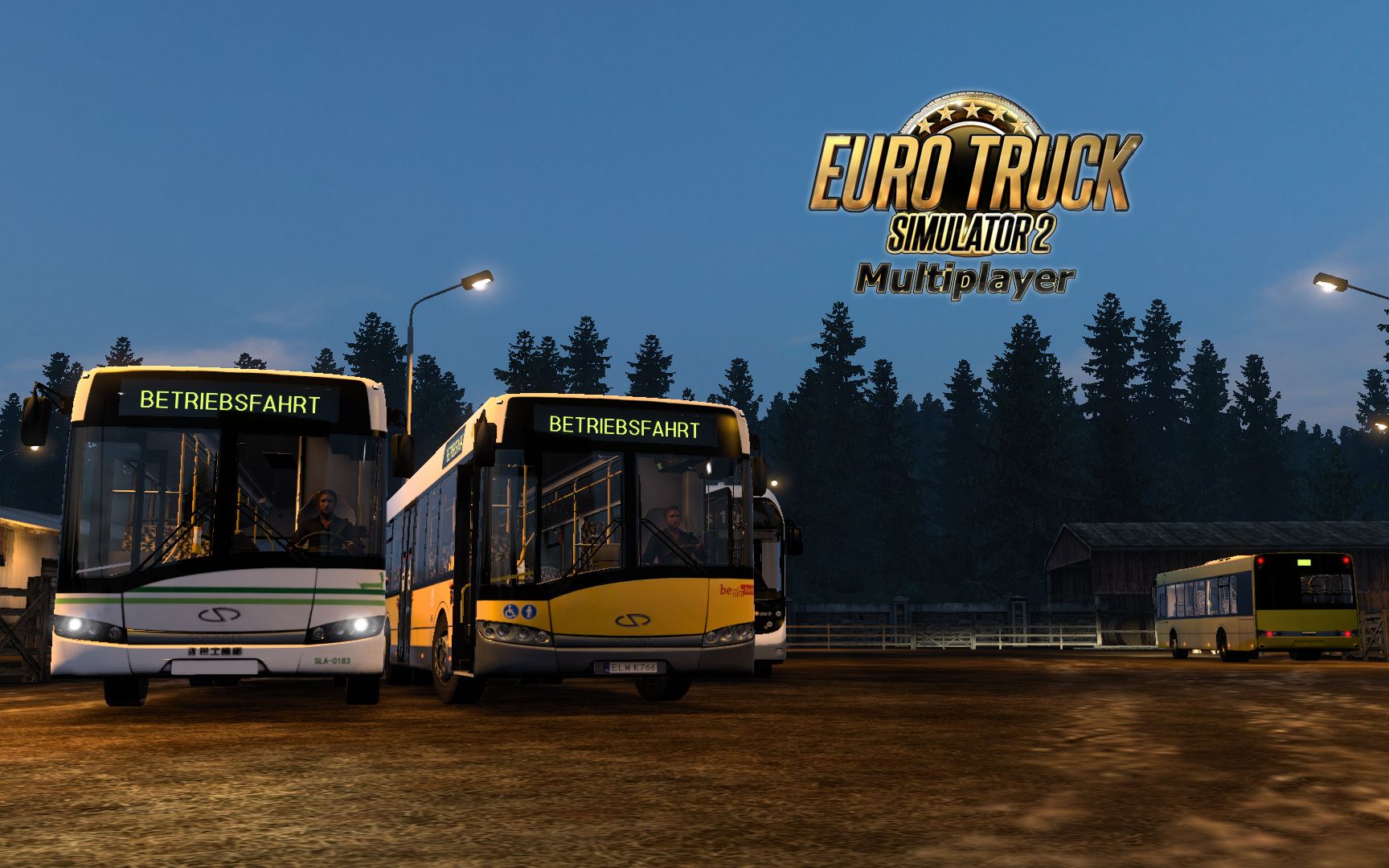 ...卡车模拟2(瞎跑)#35:欧洲巴士模拟2?驾驶索拉瑞斯的一趟夜晚旅行 ...