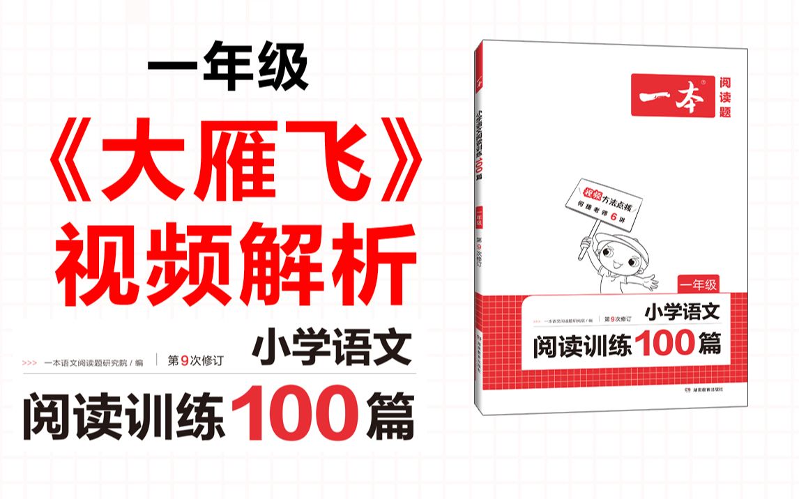 一本·阅读训练100篇一年级-第一专题-训练11《大雁飞》答案视频解析