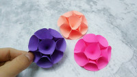 很简单的立体花朵折纸, 90秒学会! 越看越漂亮