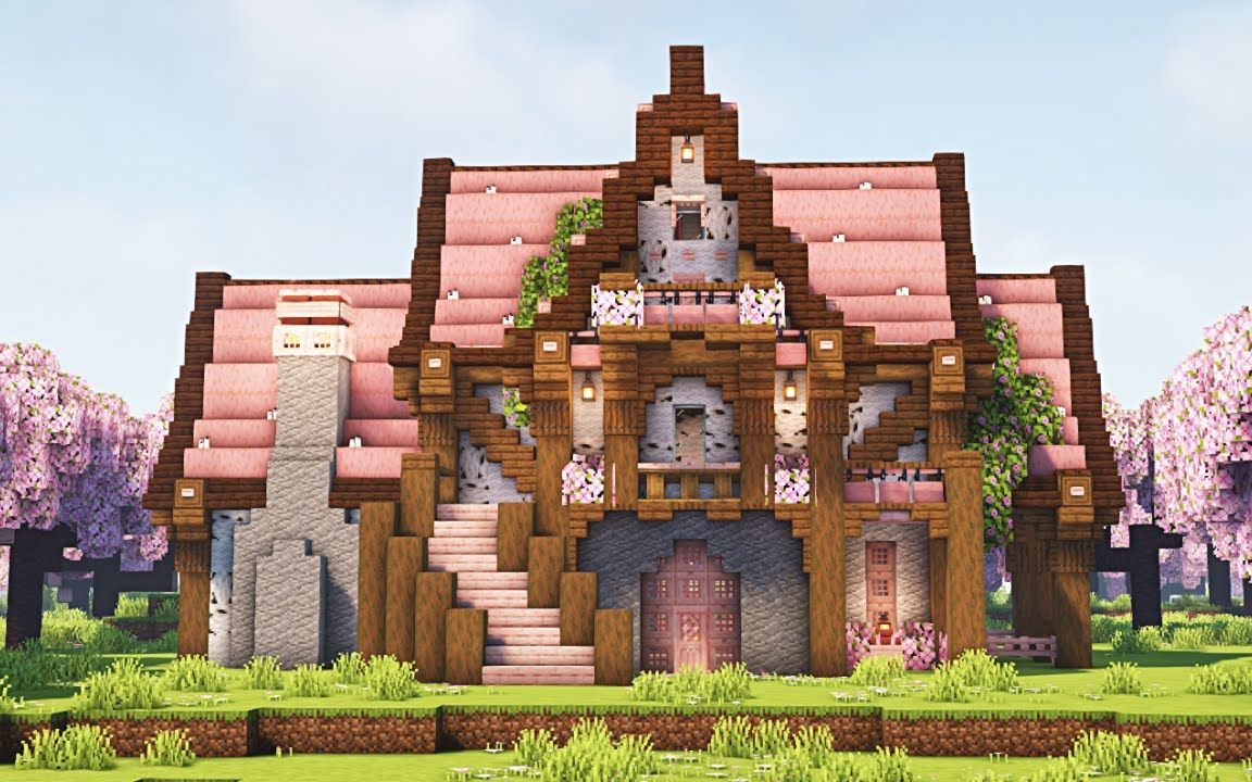 【Minecraft】樱花木梦幻之家_我的世界