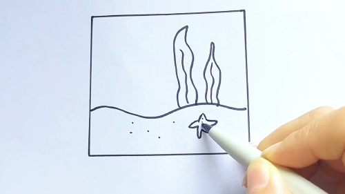 海底世界里的水草和珊瑚怎么画?海底世界创意简笔画,儿童画