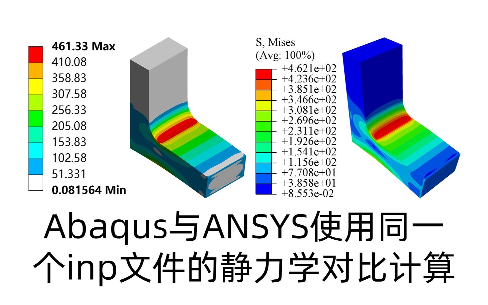 Abaqus与ANSYS使用同一个inp文件的静力学对比计算