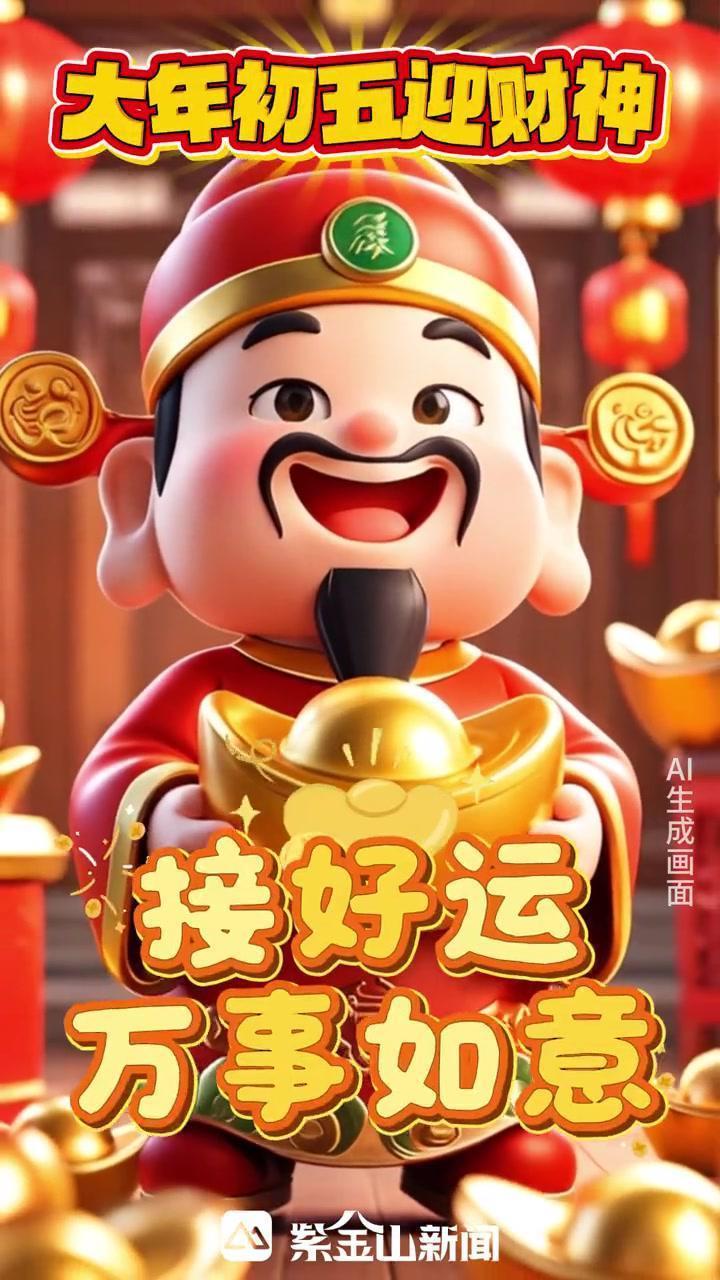 转发接好运!大年初五迎财神