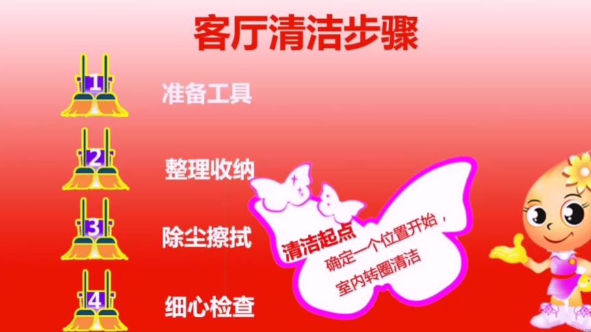家居清洁视频教程之客厅清洁,家政老师手把手免费教学,欢迎围观