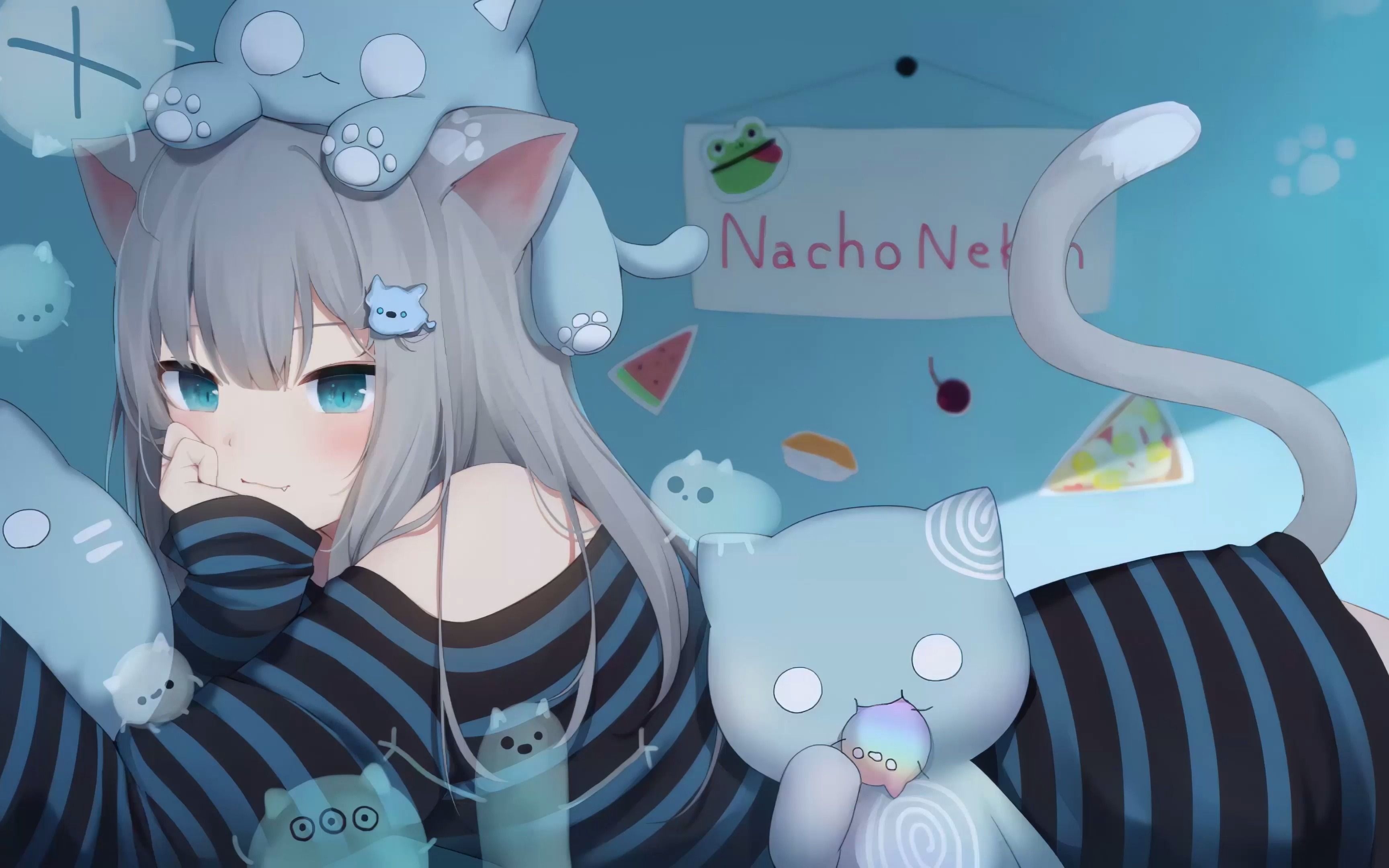 Anime Girl Nekoha Shizuku (60 fps) (4k)