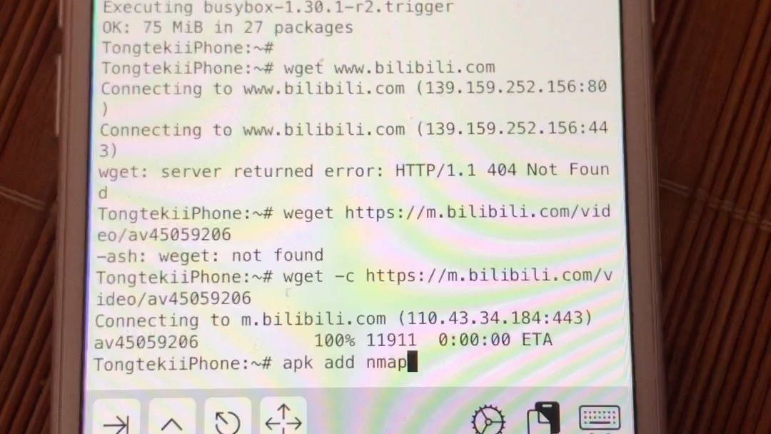 用iPhone7运行Linux