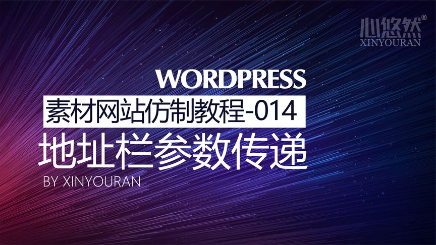 WordPress虚拟素材仿站实例教程-[014]地址栏参数传递