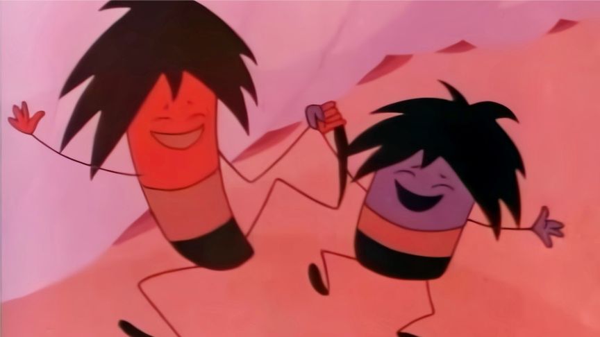 中国经典动画-小红脸和小蓝脸.1982