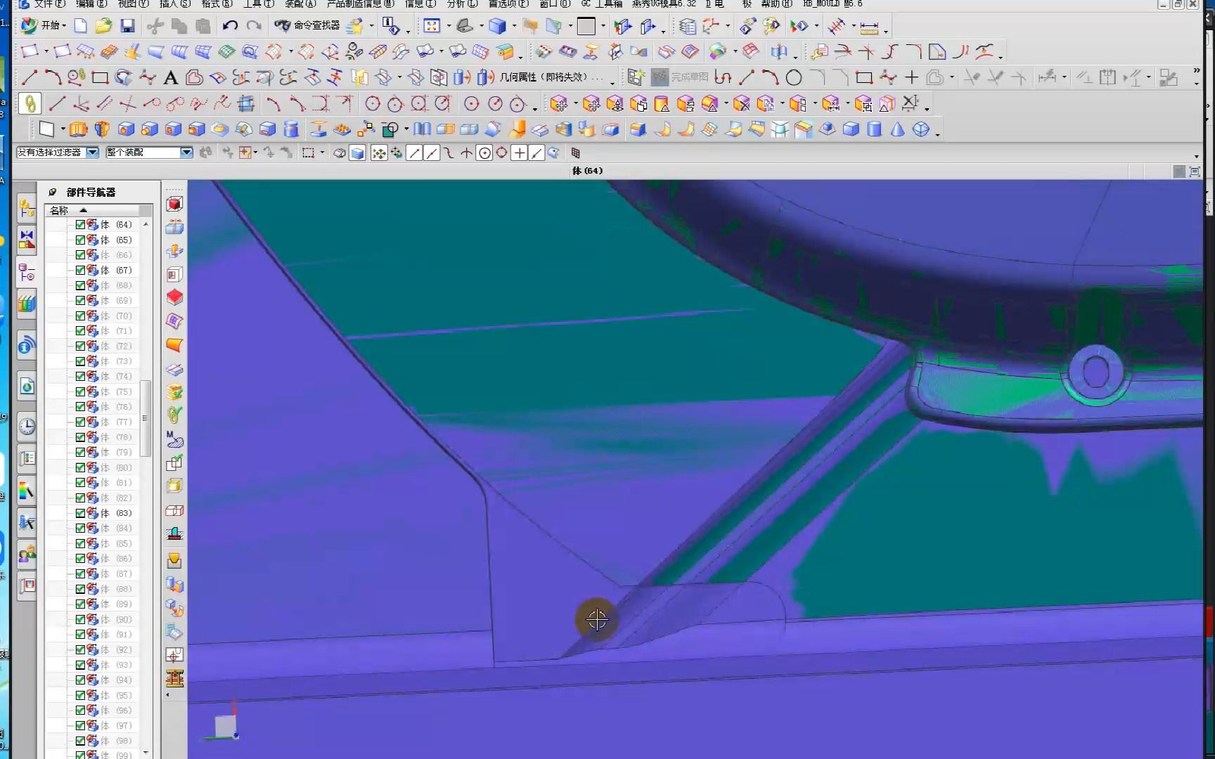 UG模具 设计汽车门板