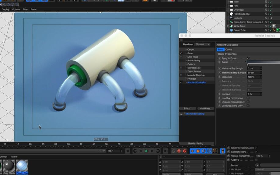 C4D教程 - 干净塑料材质创建How to Create Plastic Textures