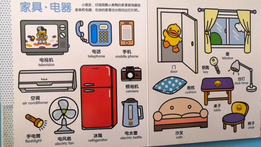 幼儿基础英语单词 家具电器英语单词 小学生必背英语单词