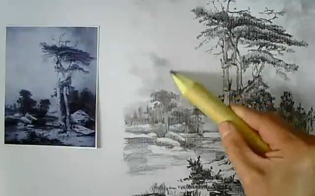 学会素描风景画——用笔技巧