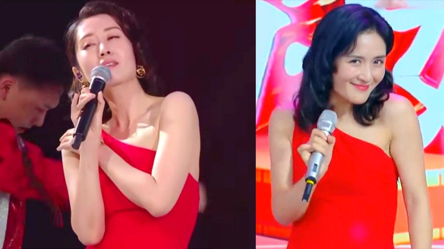 谢娜模仿秀合集,神还原刘敏涛红色高跟鞋,气质拿捏太到位