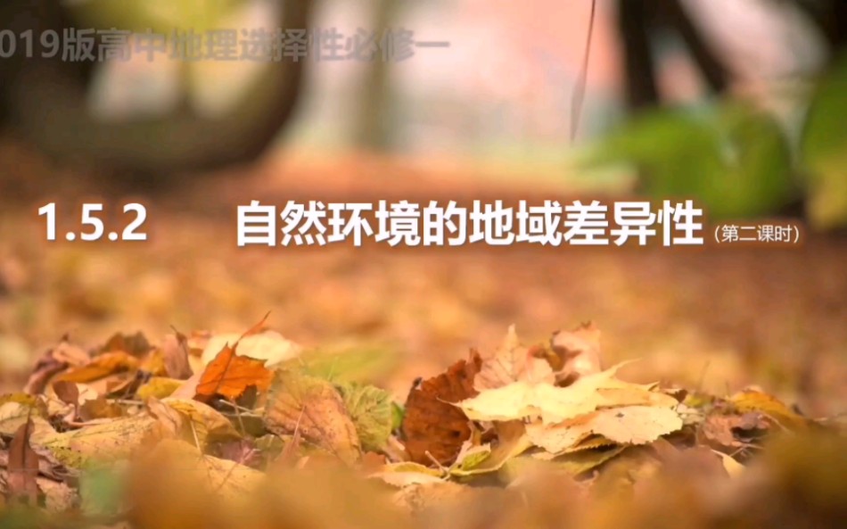 高中地理课件|1.5.2自然环境的差异性(下)