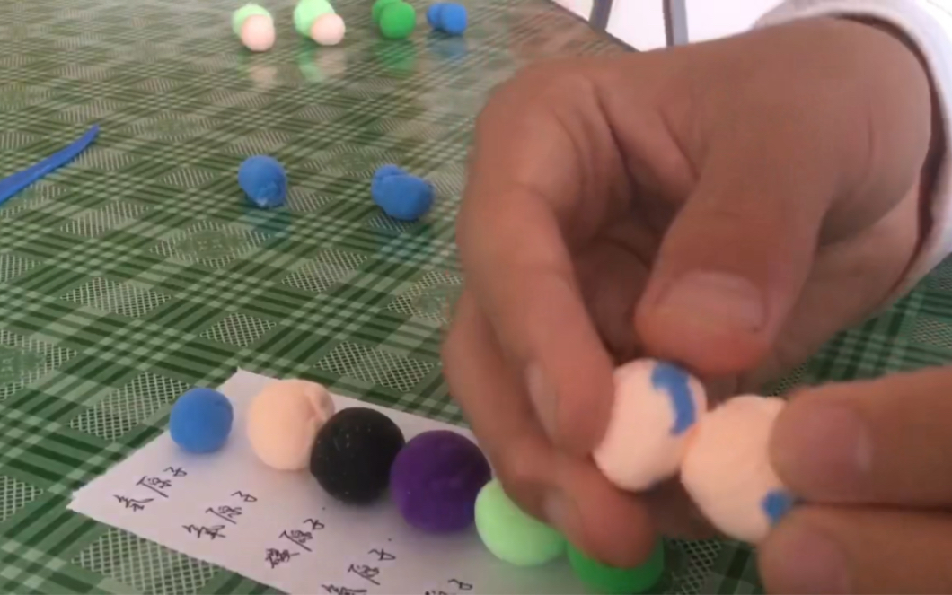 初三化学:6种分子的微粒模型。初三家庭作业。