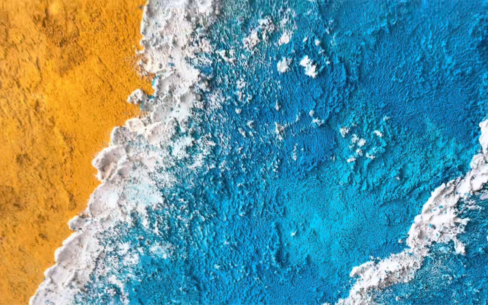 石英砂肌理画|沙滩大海