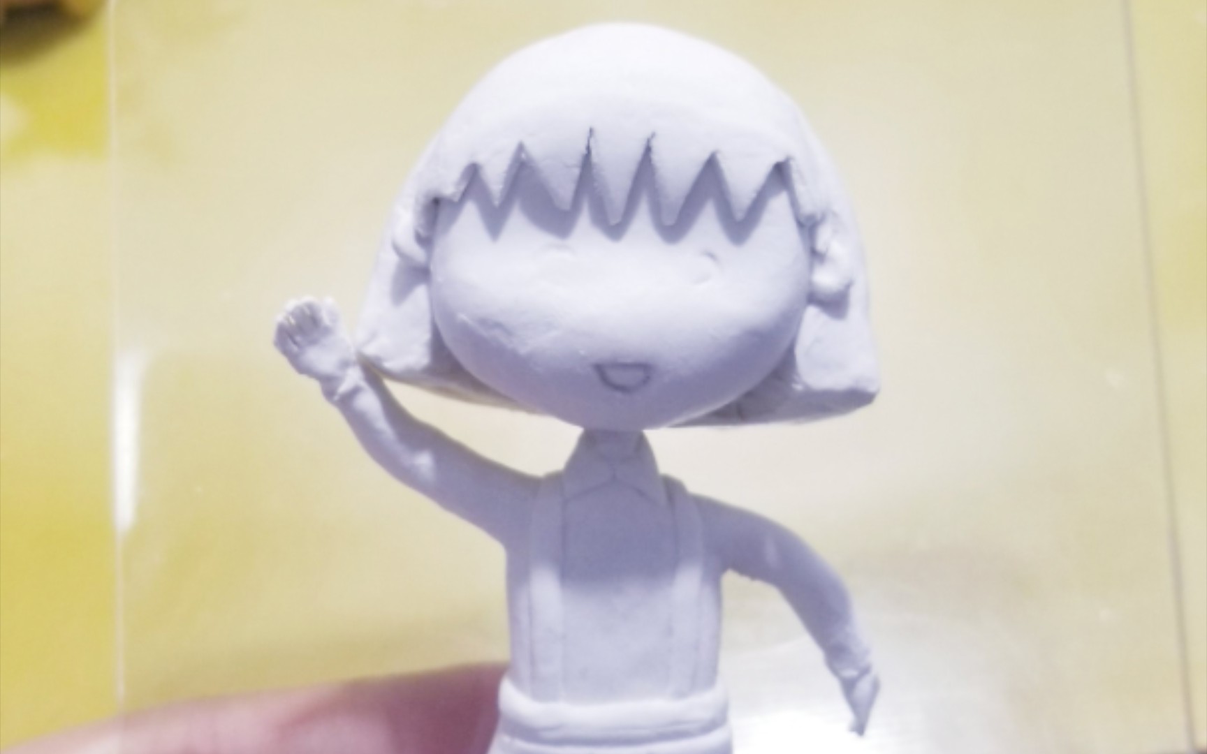 可爱的樱桃小丸子黏土手办制作:轻松入门教程!