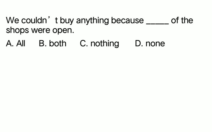 一分钟英语语法:none of 复数名词做主语