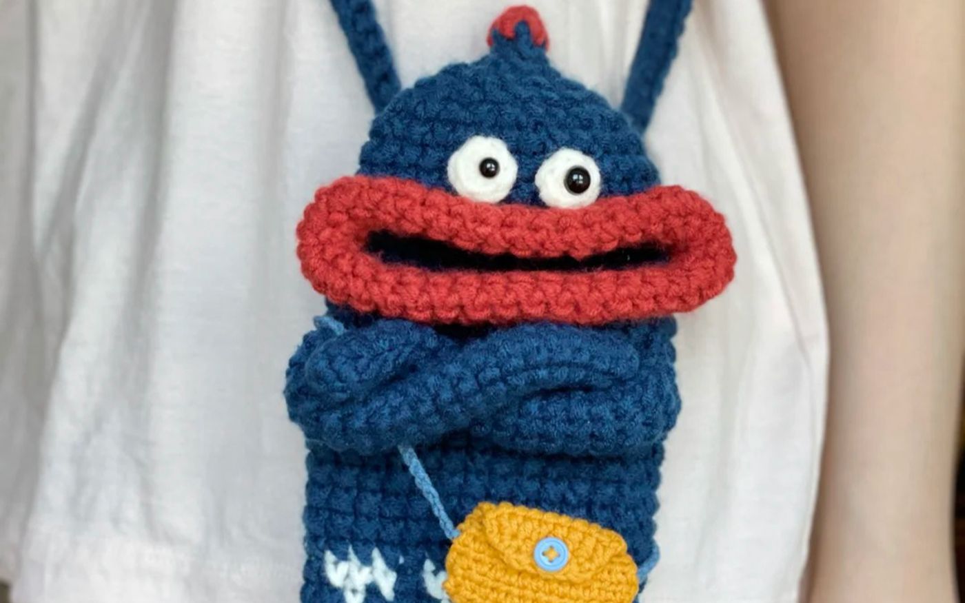 香肠嘴手机包教学 毛线手工diy编织钩织教学 壹团毛线教学 第一集