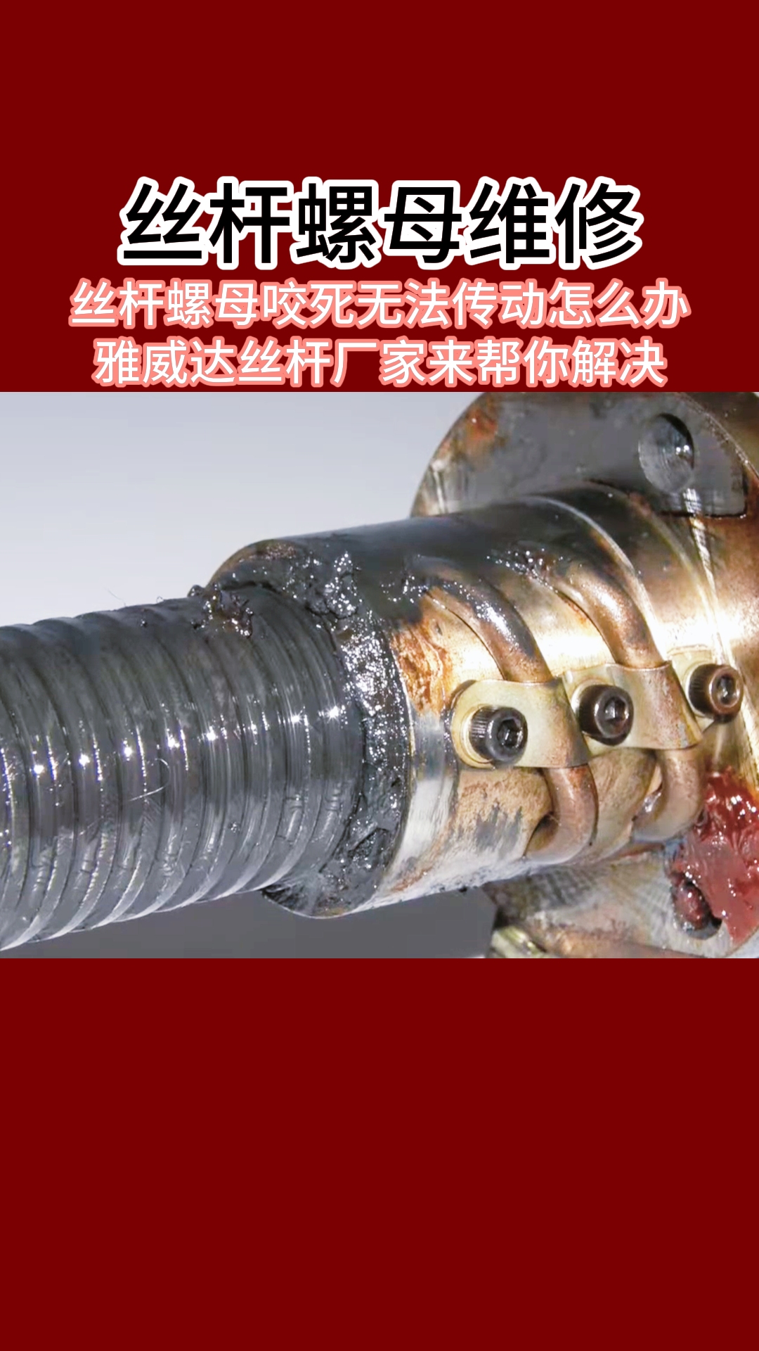 丝杆螺母咬死无法传动怎么办,当然是拆丝杆