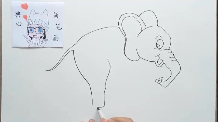 大象简笔画步骤教程,适合3-8岁孩子的宝宝画画,让家长更省心