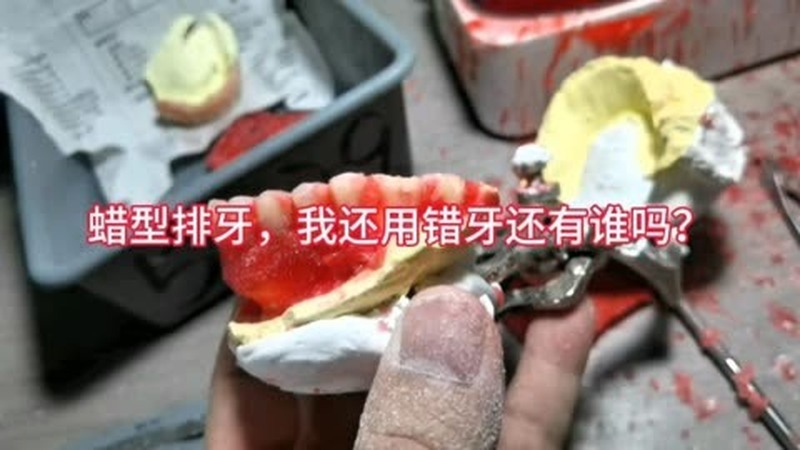 口腔活动蜡型排牙学徒,今天用错牙,再用错挨骂了