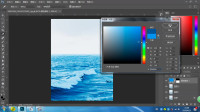 如何使用ps软件让海水变蓝,把图片修改更好看