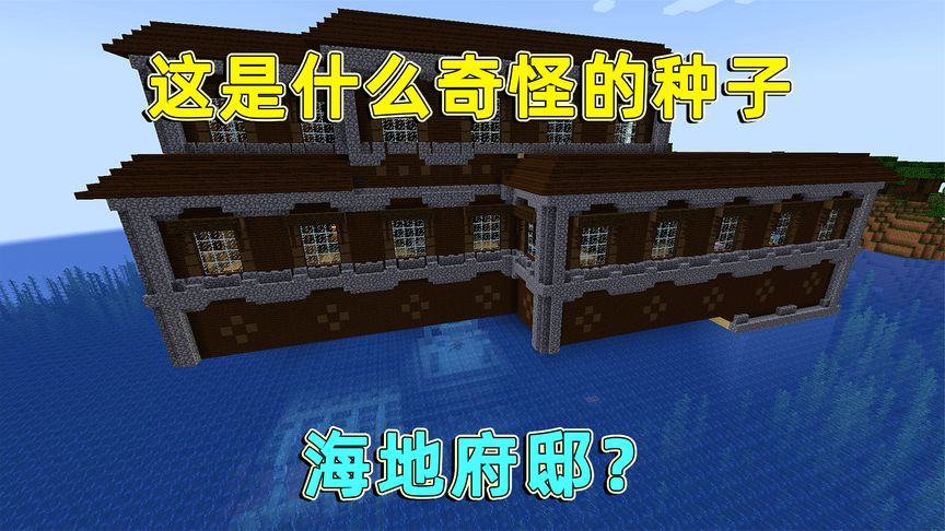 我的世界:五个奇怪的地图种子,林地府邸竟和海底神殿融为一体?