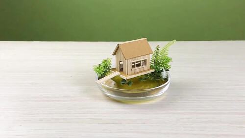 DIY模型教程,用竹签盖房子的方法,简单易学!