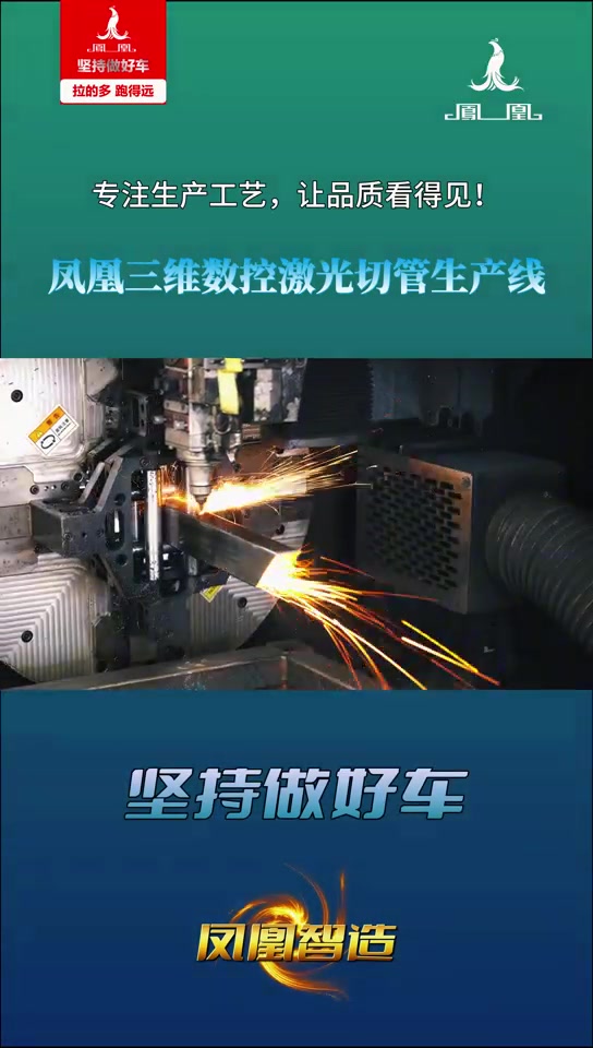凤凰三维数控 全自动激光切管生产线 速度快、精度高. #凤凰电动三轮...