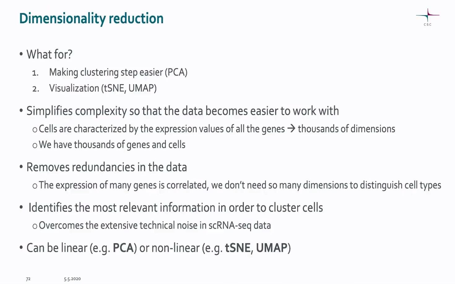 7 scRNA-seq:降维(PCA、tSNE、UMAP)