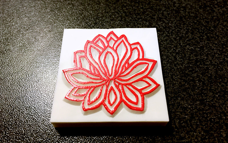 中国风中华风莲花纹样印章-朱小腰的橡皮章雕刻全过程-熊二嘻三句话...