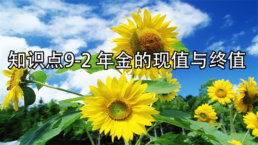知识点9-2 年金的现值与终值【转载】