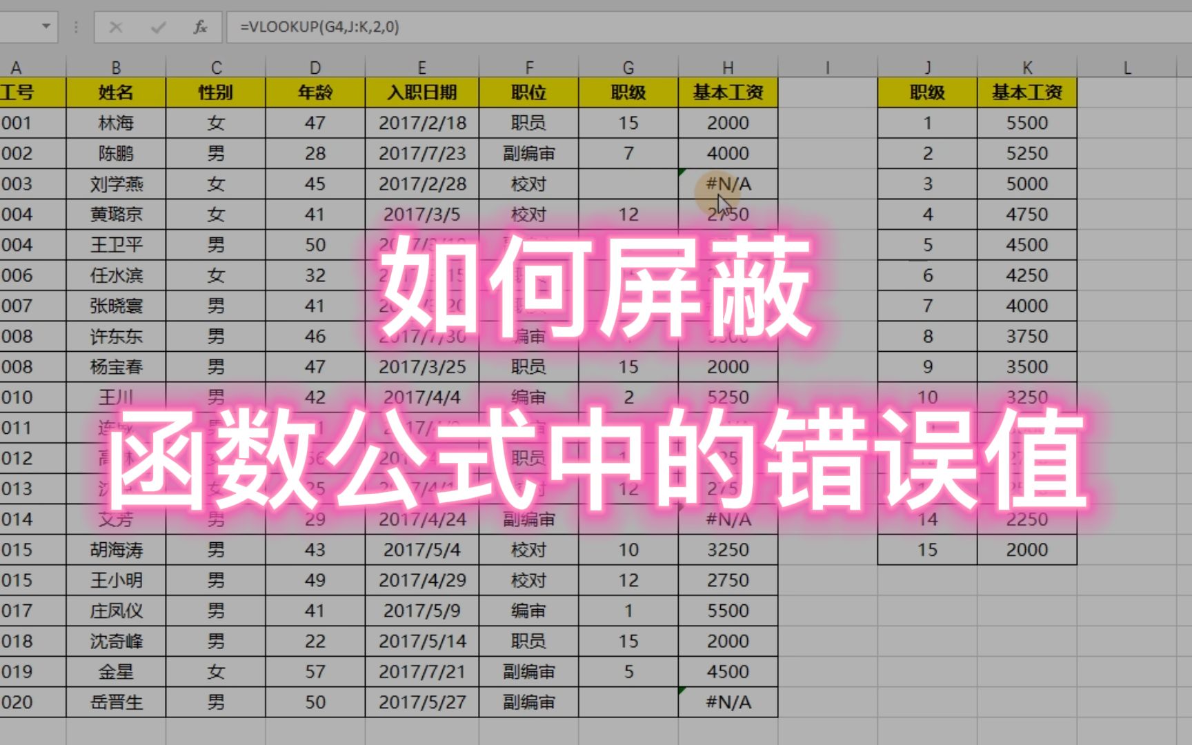 Excel 如何屏蔽函数公式中的错误值?用IFERROR函数