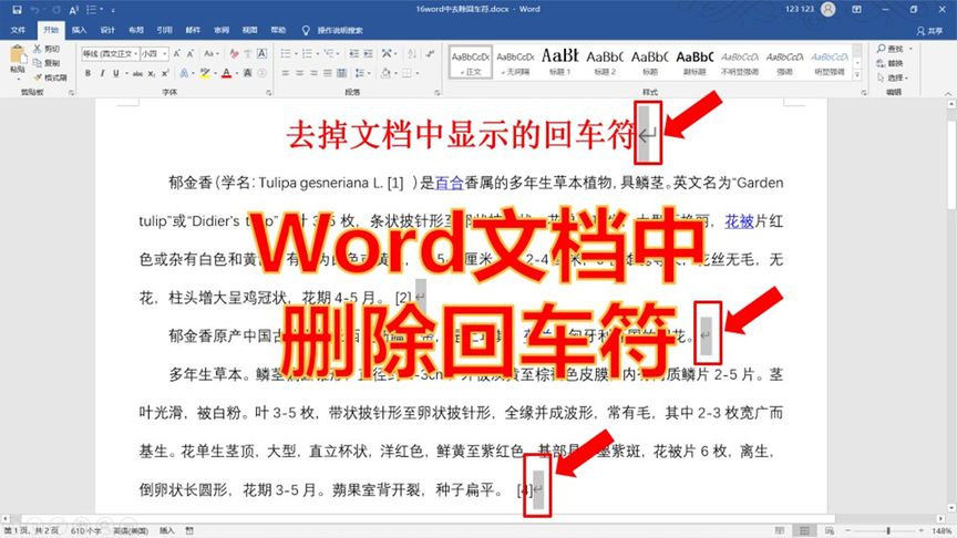 Word文档中的回车符太多太烦人?教您一招快速删除所有回车符