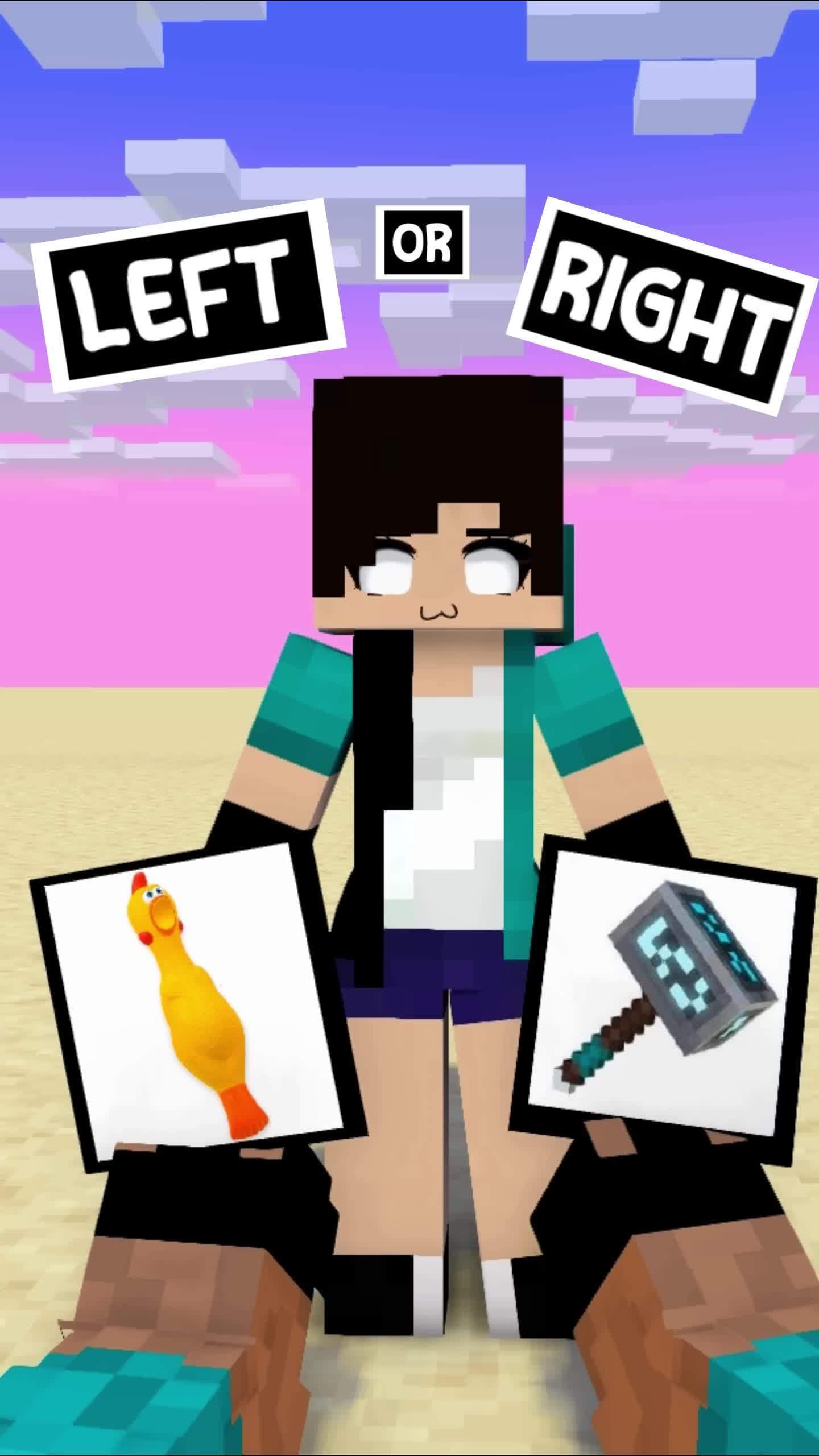 我的世界:哪个女生能选对武器劈开基岩呢?