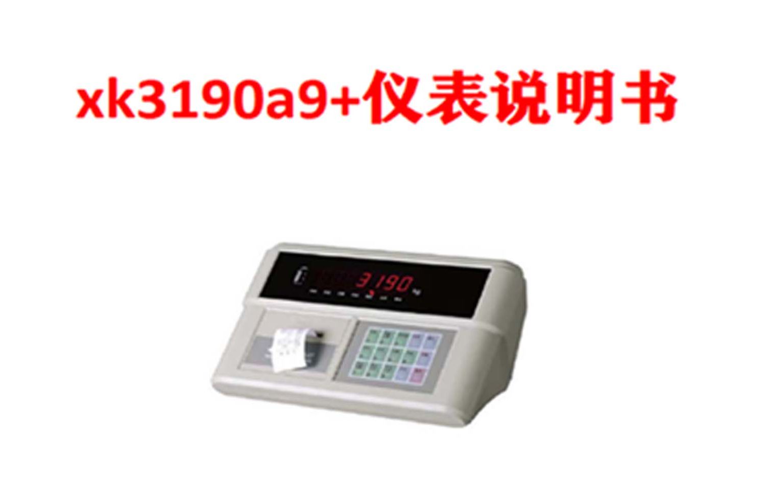 上海耀华a9仪表调试说明书《上海耀华称重系统》