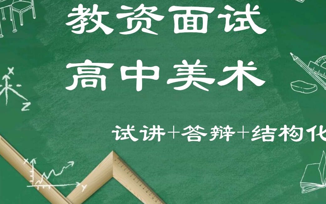 【2019教师资格证面试高中美术试讲案例+答辩+结构化】2019教师...
