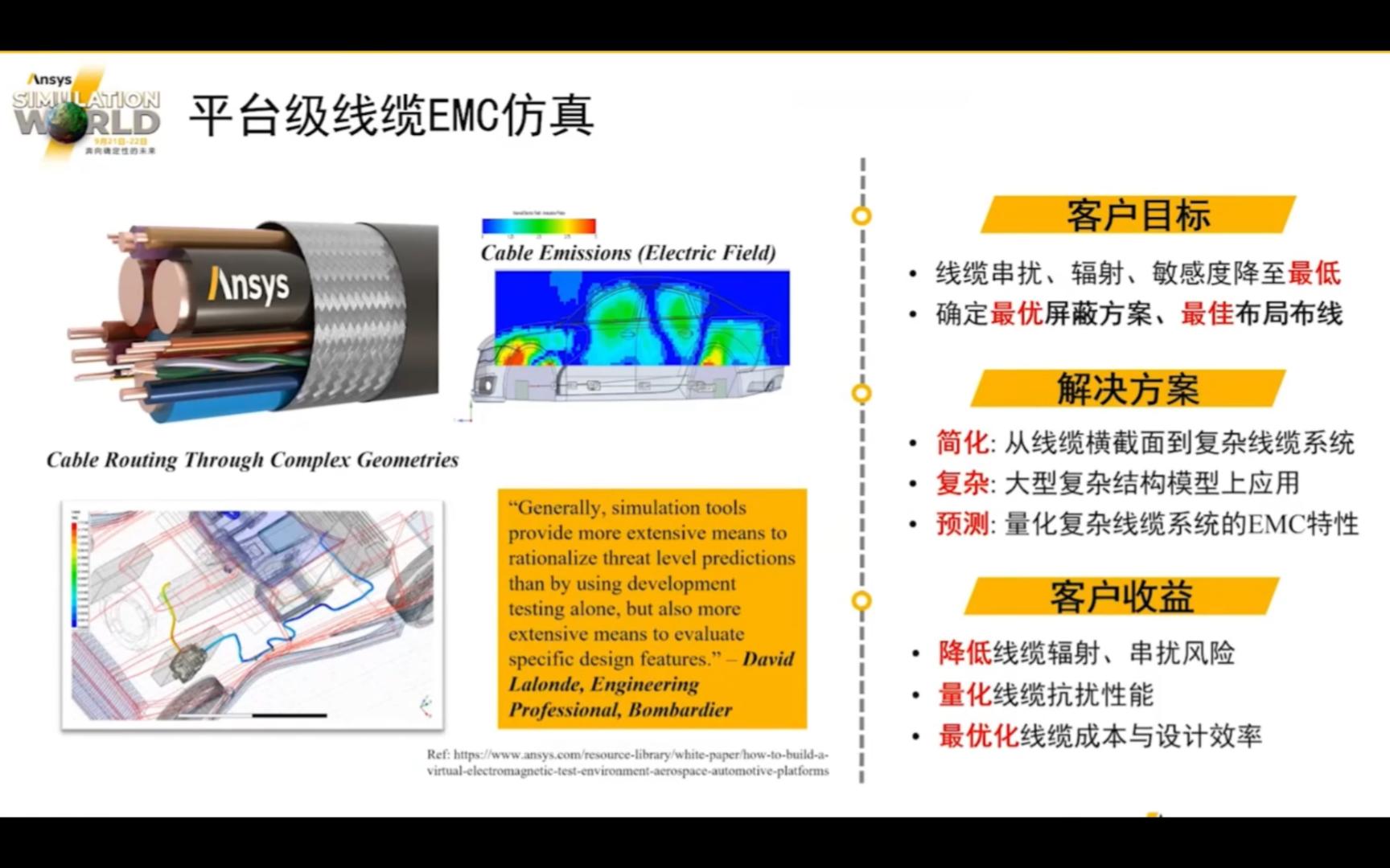 ANSYS复杂线缆系统EMC仿真解决方案