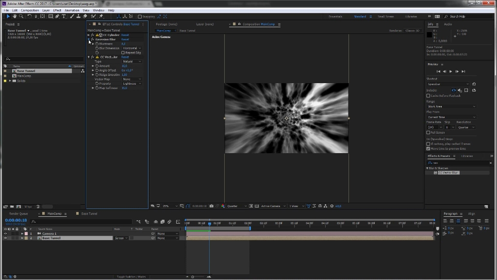 【转载/AE教程】After Effects Tutorial: Time Warp Tunnel / Time Vortex ...