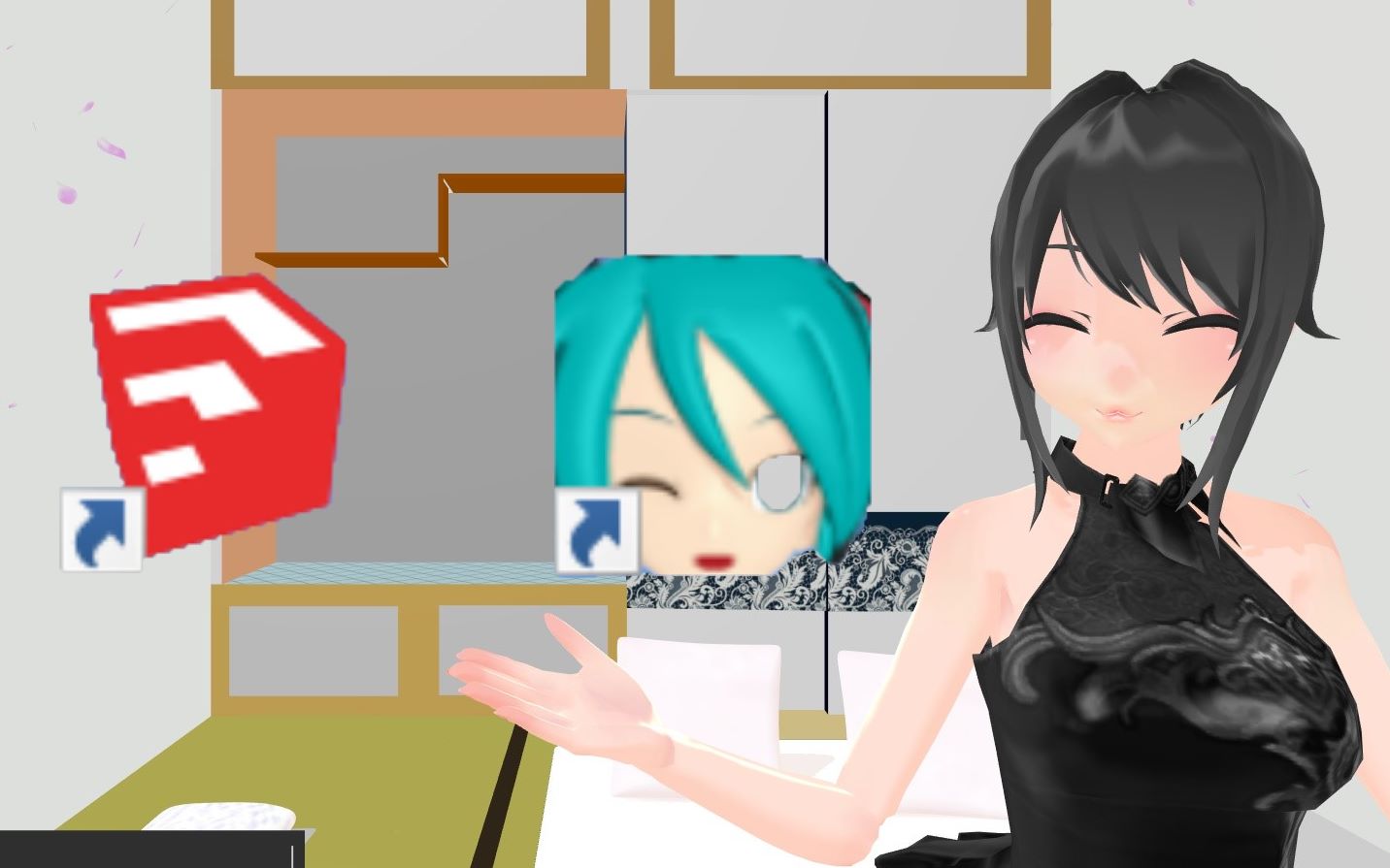 【教程向】如何把草图大师做好的模型导入到mmd,水杉软件竟然不行(...